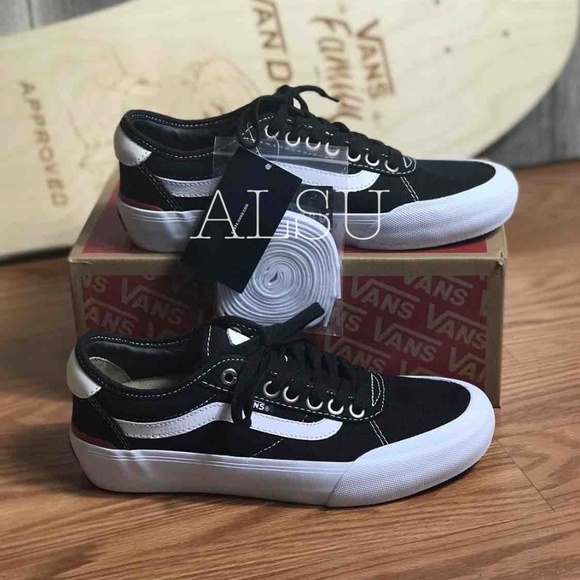 Vans | Shoes | Vans Chima Pro 2 Canvas Black White W Authentic | Poshmark